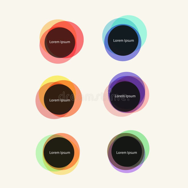 Overlay Frame, Abstract Layers of Transparent Circles Stock Vector ...