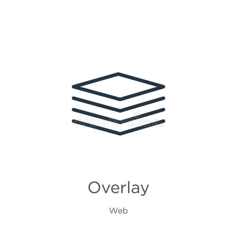 Overlay Icon Vector Sign and Symbol Isolated on White Background ...