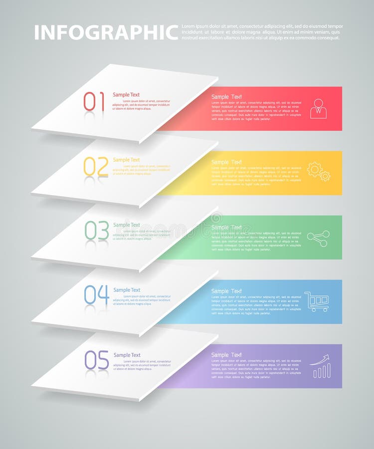 Overlay Infographic Template. Can Be Used for Workflow, Layout, Diagram ...