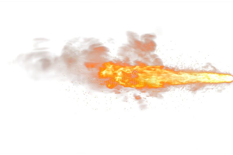 Overlay of a Muzzle Flash Isolated on a White or Transparent Background ...