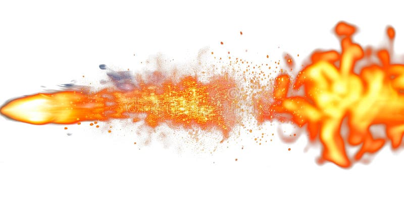 Overlay of a Muzzle Flash Isolated on a White or Transparent Background ...