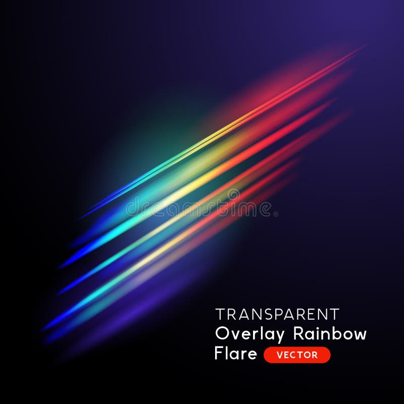 Overlay Rainbow Lens Flare Effect Stock Vector - Illustration of cosmic ...