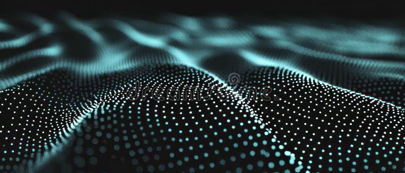 Overlay of Soft-focused Dot Texture with Blurred Elements on Black ...