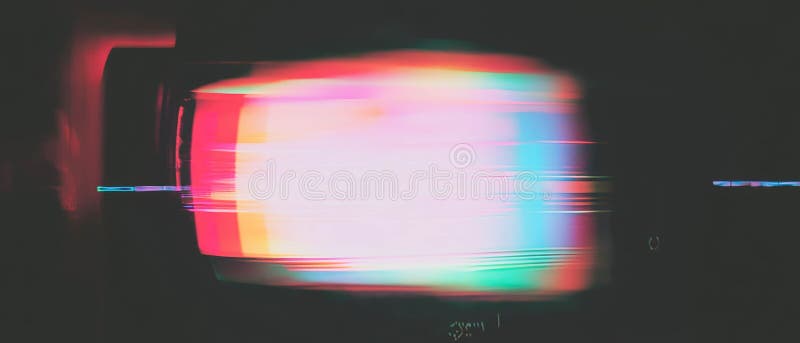 Overlay Texture of Distorted Colors on an Analog TV Screen with Signal ...