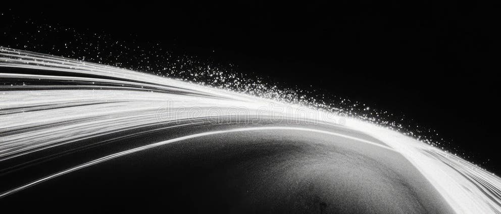 Overlay Texture of Dusty Streaks and Light Trails on Black Background ...