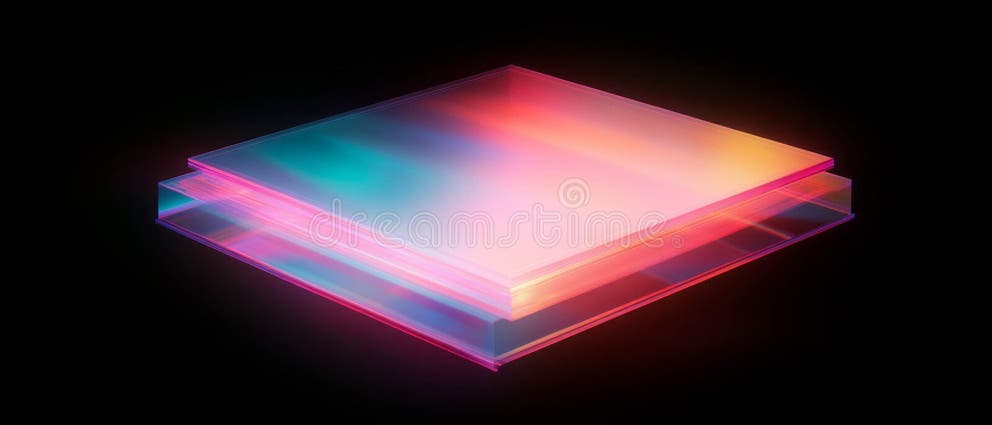 Neon Isometric Grid Overlay with Vibrant Colors and Geometric Design on ...