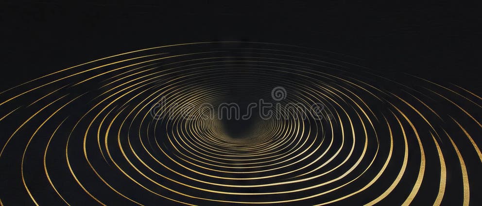 Overlay Texture Featuring Concentric Paper Circles Against a Black ...
