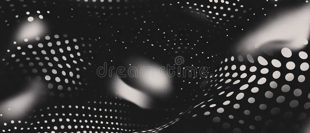 Overlay Texture Featuring Diverse Dot Patterns with Shapes on a Black ...