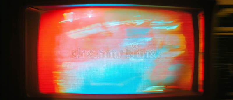 Overlay Texture Featuring an Old Television Screen with Ghosting and ...