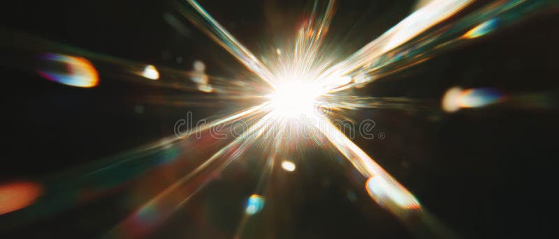 Overlay Texture of Film Reflecting Light with Atmospheric Effects on a ...