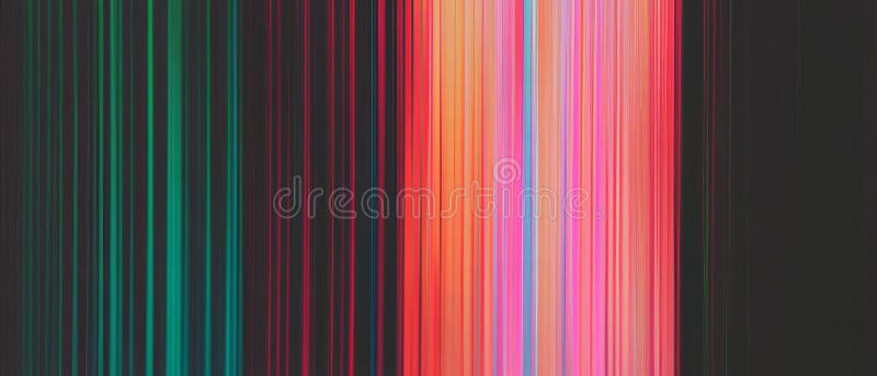 Overlay Texture with Gradient Lines Transitioning in Color on a Black Background Stock ...