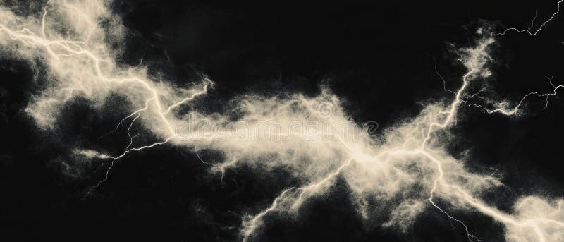 Overlay Texture of Lightning Frame with a Black Background for Creative ...