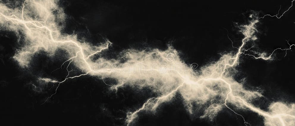 Overlay Texture of Lightning Frame with a Black Background for Creative ...