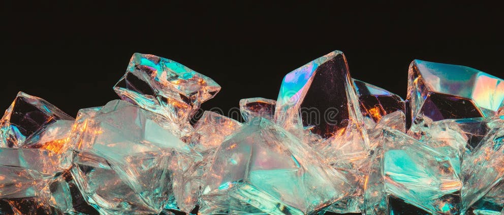 Overlay Texture of Sharp Glass Fragments with Space for Message on ...