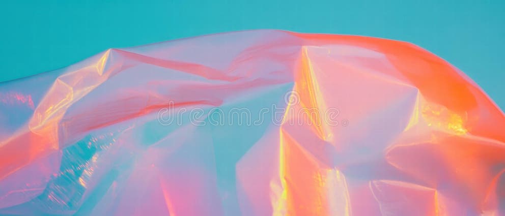 Overlay of Transparent Plastic Sheet Creating Distortion Against a ...