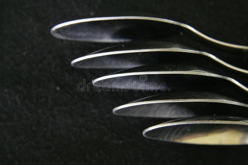 Bright Overlapping Spoon Ladder Stock Image - Image of restaurant ...