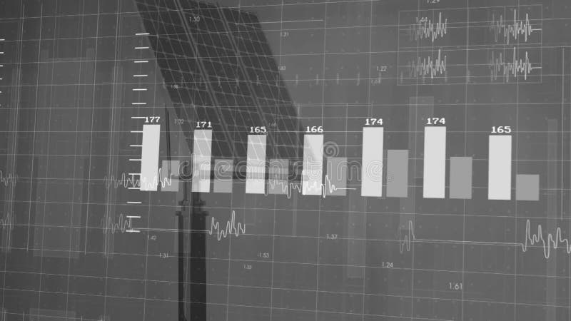 Overlaying Animation, Bar Graphs and Data Charts Analyzing Solar Panel ...