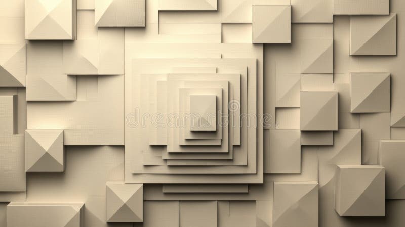 Overlaying Geometric Shapes Create a Three-dimensional Effect ...