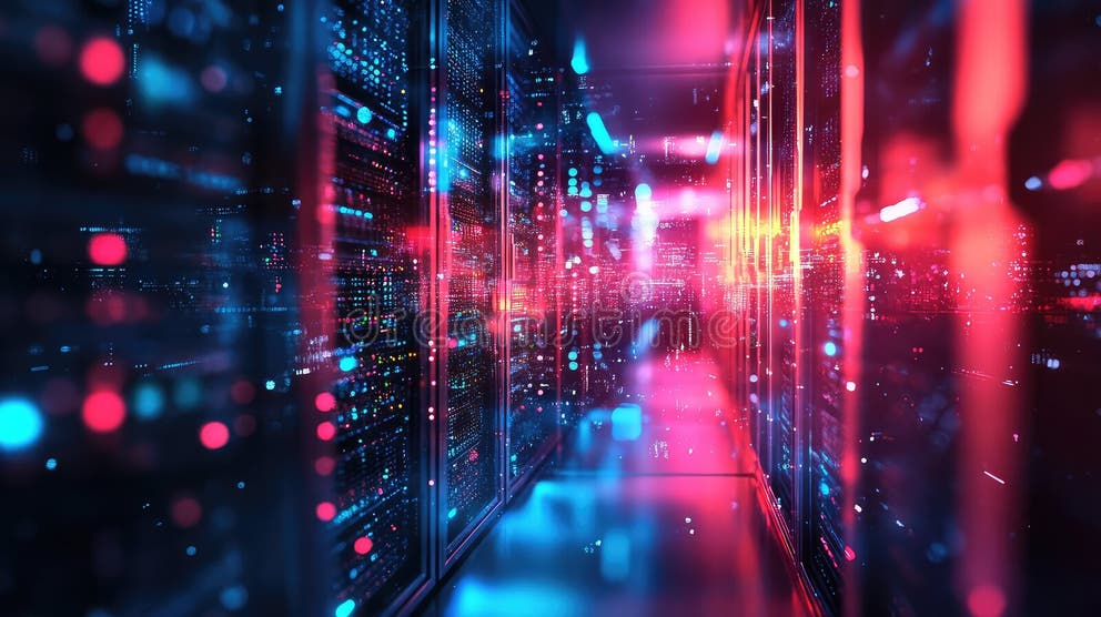 Overload Flickering Data Server Stock Illustration - Illustration of ...