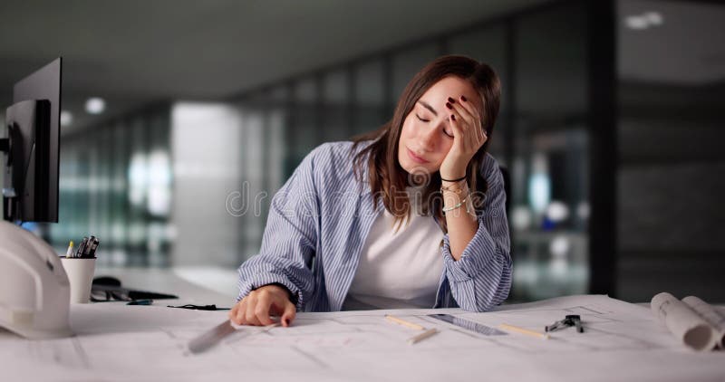 Overloaded Architect Holds Help Flag Under Pressure Stock Photo - Image ...
