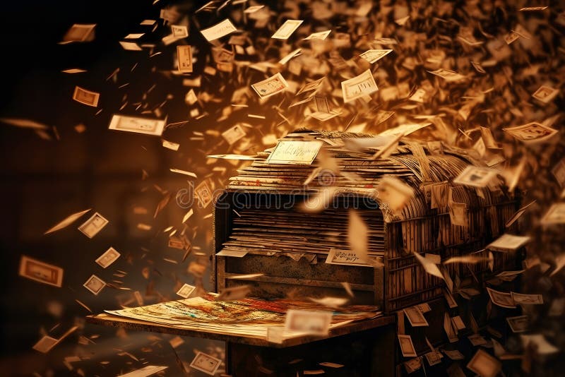 Overloaded Mailbox, a Lot of Letters. Neural Network AI Generated Stock ...