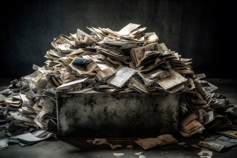 Overloaded Mailbox, a Lot of Letters. Neural Network AI Generated Stock ...