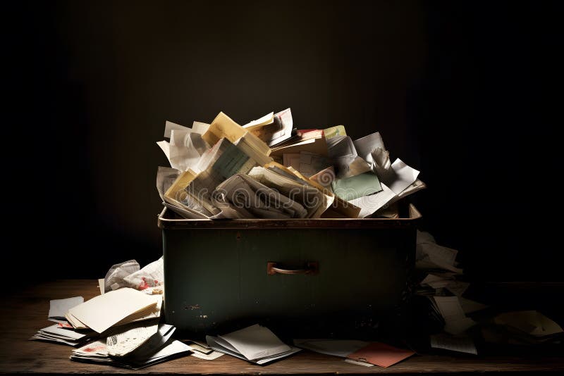 Overloaded Mailbox, a Lot of Letters. Neural Network AI Generated Stock ...