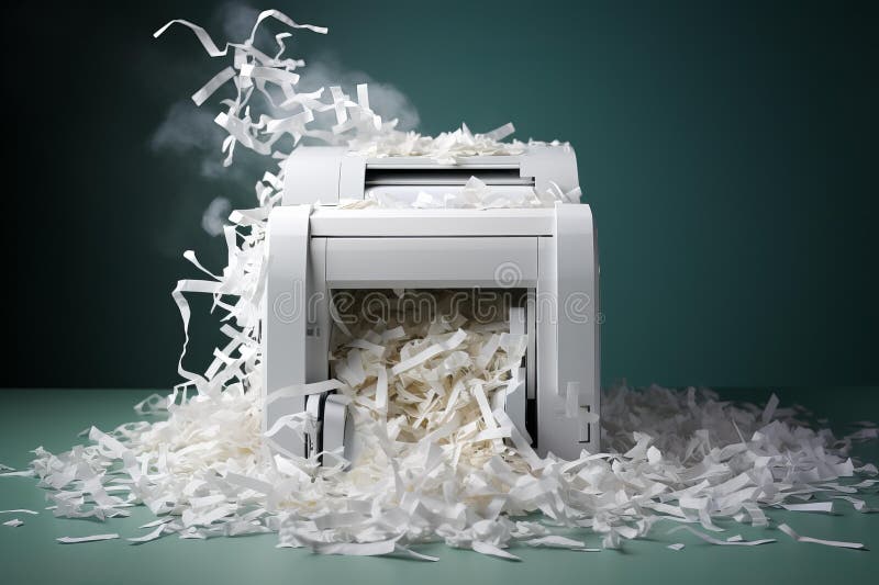 Overloaded Printer with Paper Jam Malfunction Stock Illustration ...