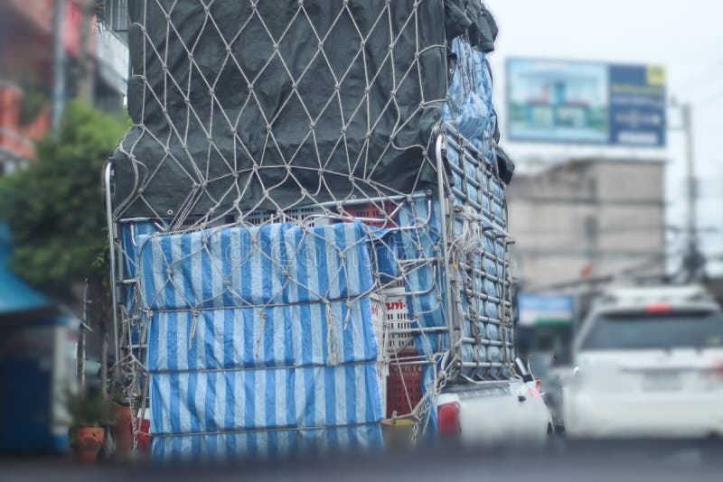 Overloaded truck stock photo. Image of transport, police - 230059214