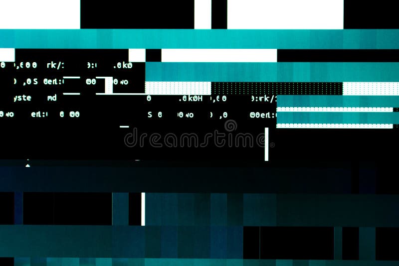 Overloading the Graphics Card on a Computer. Glitches Stock Photo ...