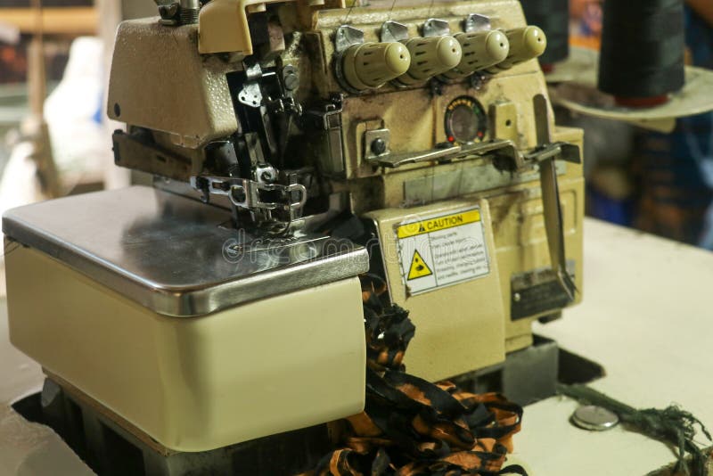 Overlock Close-up. Sewing Clothes at the Enterprise Stock Photo - Image ...