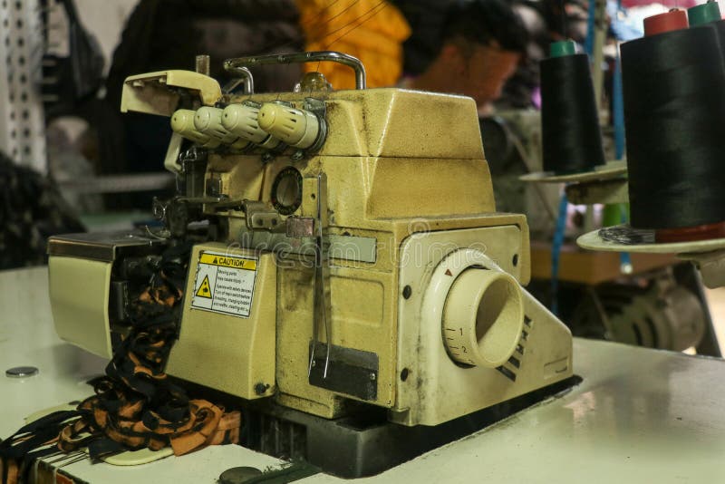 Overlock Close-up. Sewing Clothes at the Enterprise Stock Photo - Image ...