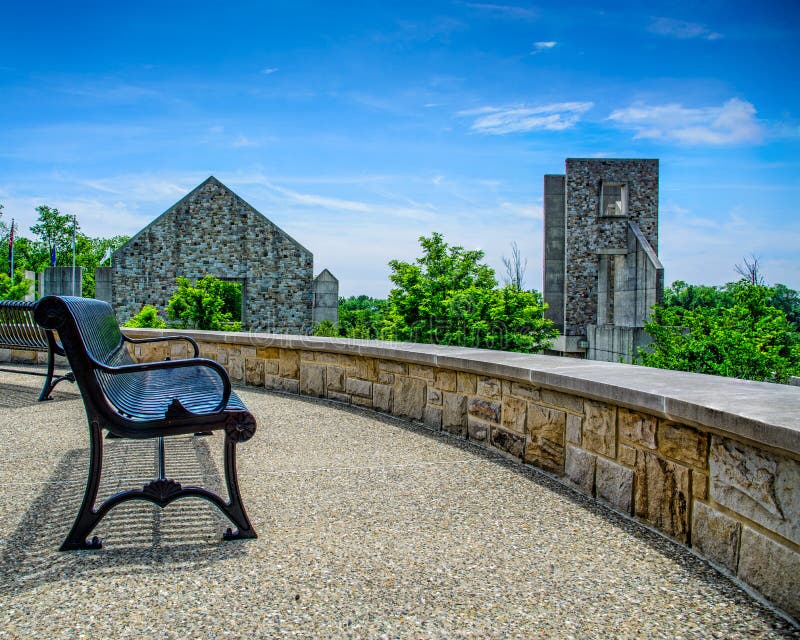 Overlook from Bench at Indiantown Gap Memorial Editorial Photography ...
