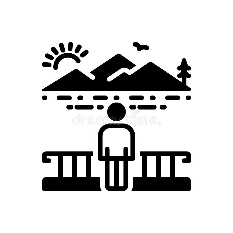 Black Solid Icon for Overlook, Excuse and View Stock Vector ...