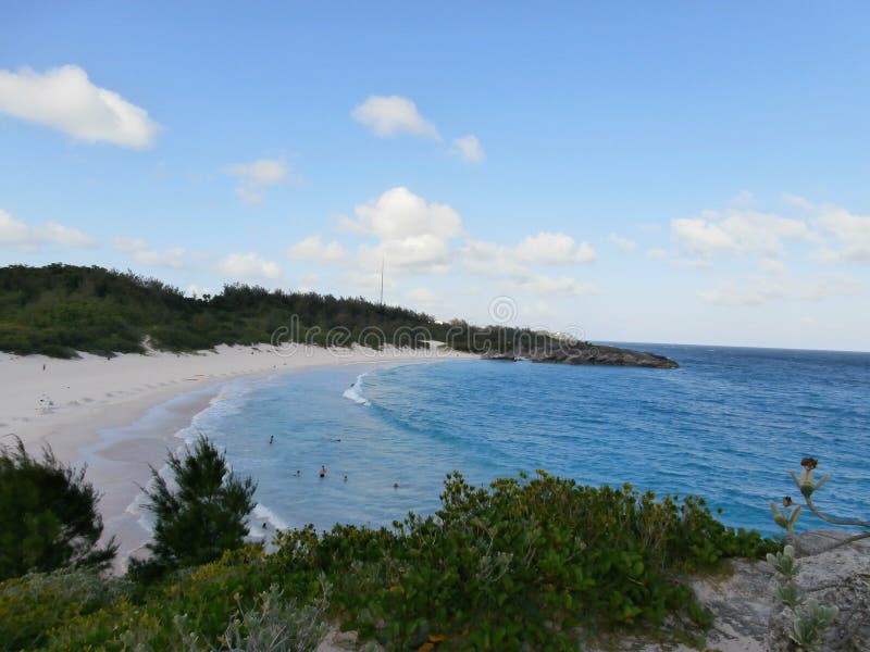 Overlooking a Beach from a Cliff Editorial Photo - Image of blue ...