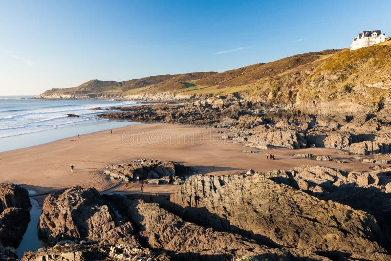 Combesgate Beach Devon stock photo. Image of outdoors - 29758078