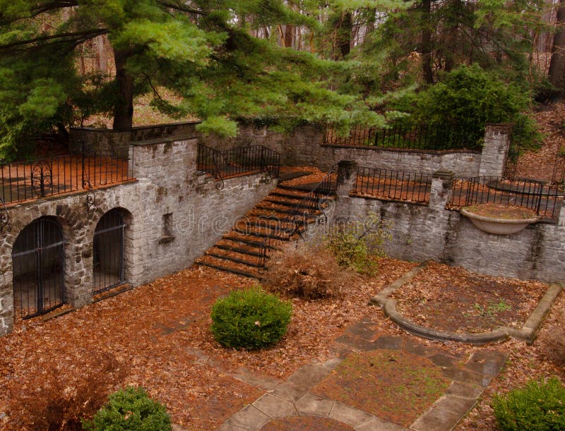 Overlooking a garden stock photo. Image of nature, botanical - 145753682