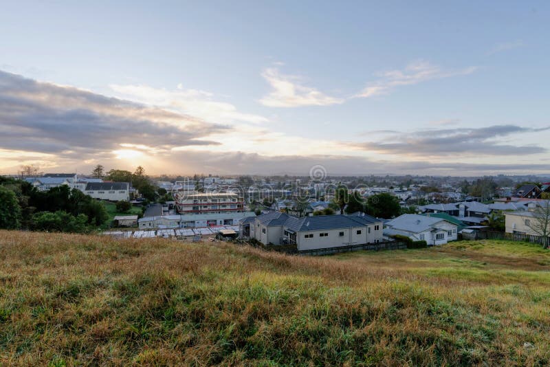 Overlooking Hamilton from the Hamilton Lake Domain Stock Photo - Image ...