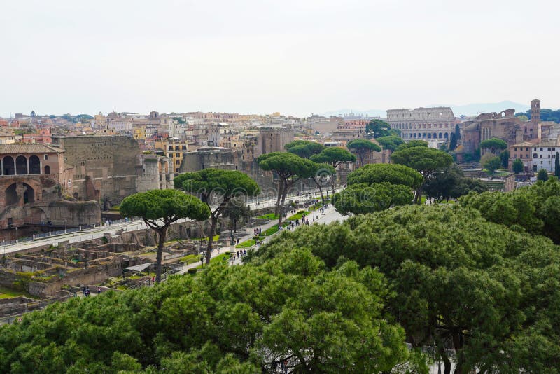 Overlooking the Historic Centre of Rome, Italy Stock Photo - Image of ...