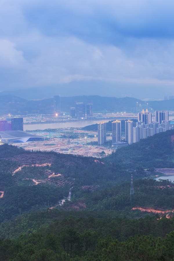 Overlooking the Panoramic View and Night Scenery of Macau, China Stock ...