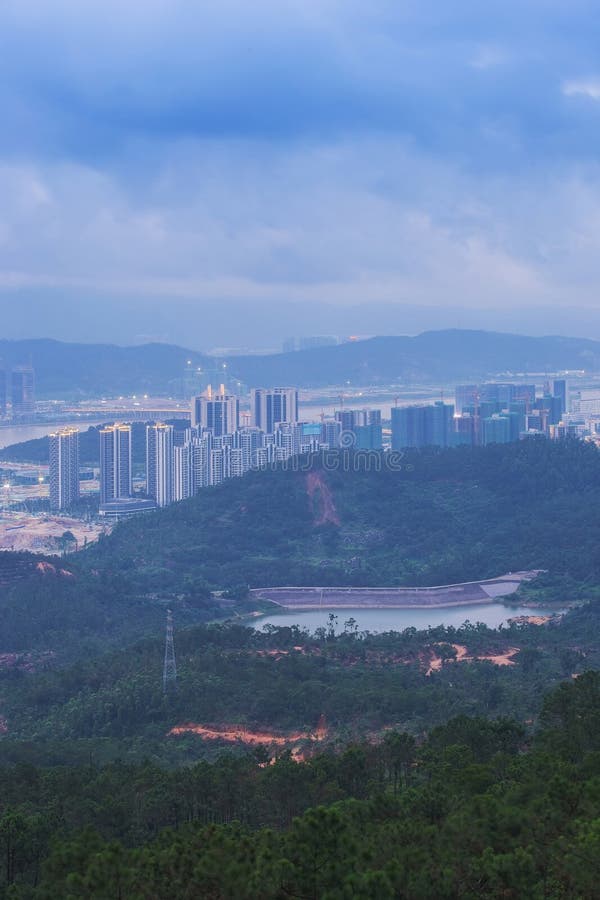 Overlooking the Panoramic View and Night Scenery of Macau, China Stock ...