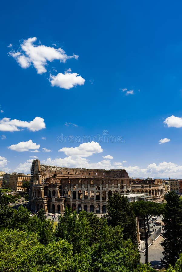Overlooking of Rome Colosseum Stock Image - Image of roma, holidays ...