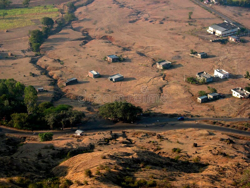 Overlooking small village stock image. Image of mountainside - 1750761