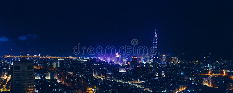 Overlooking Taipei city stock image. Image of city, towner - 59636619
