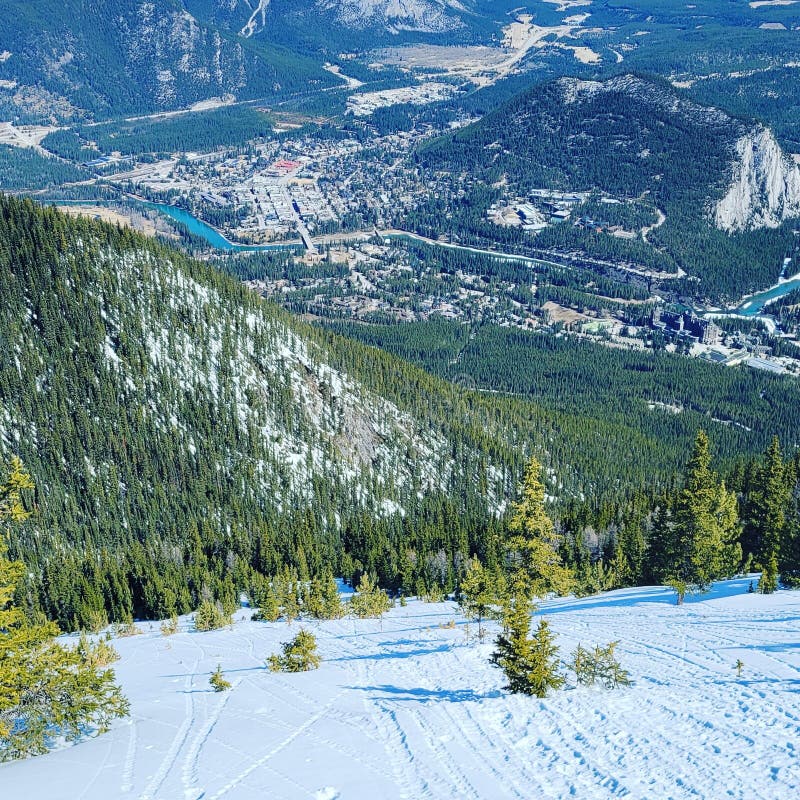 City Banff stock photo. Image of lake, landscape, city - 222008974