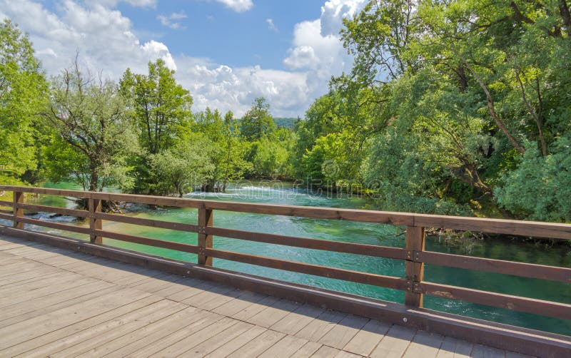 Una River Serenity: Bihac S Heartbeat Stock Image - Image of railing ...
