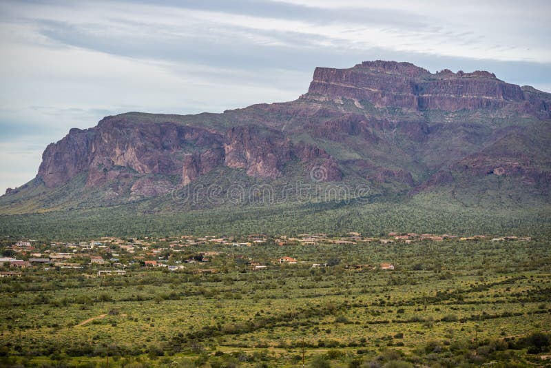 An Overlooking View of Nature in Apache Junction, Arizona Stock Photo ...