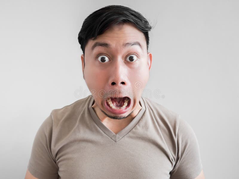 Young Attractive Man Astonished Amazed in Shock Surprise Face ...