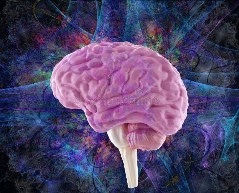 Overmind, brain activity stock illustration. Illustration of medicine ...