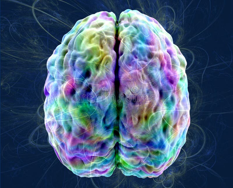 Overmind, Brain Activity, Colored Human Overbrain Stock Illustration ...